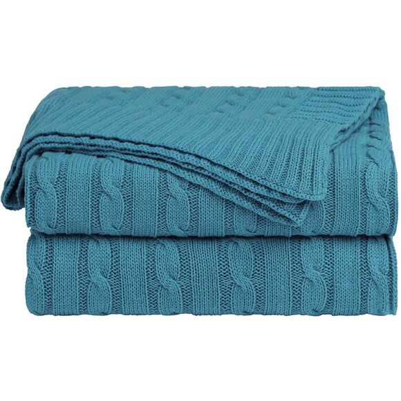 PiccoCasa | Bedding | 0 Cotton Blanket Cable Knit Throw Bedding ...